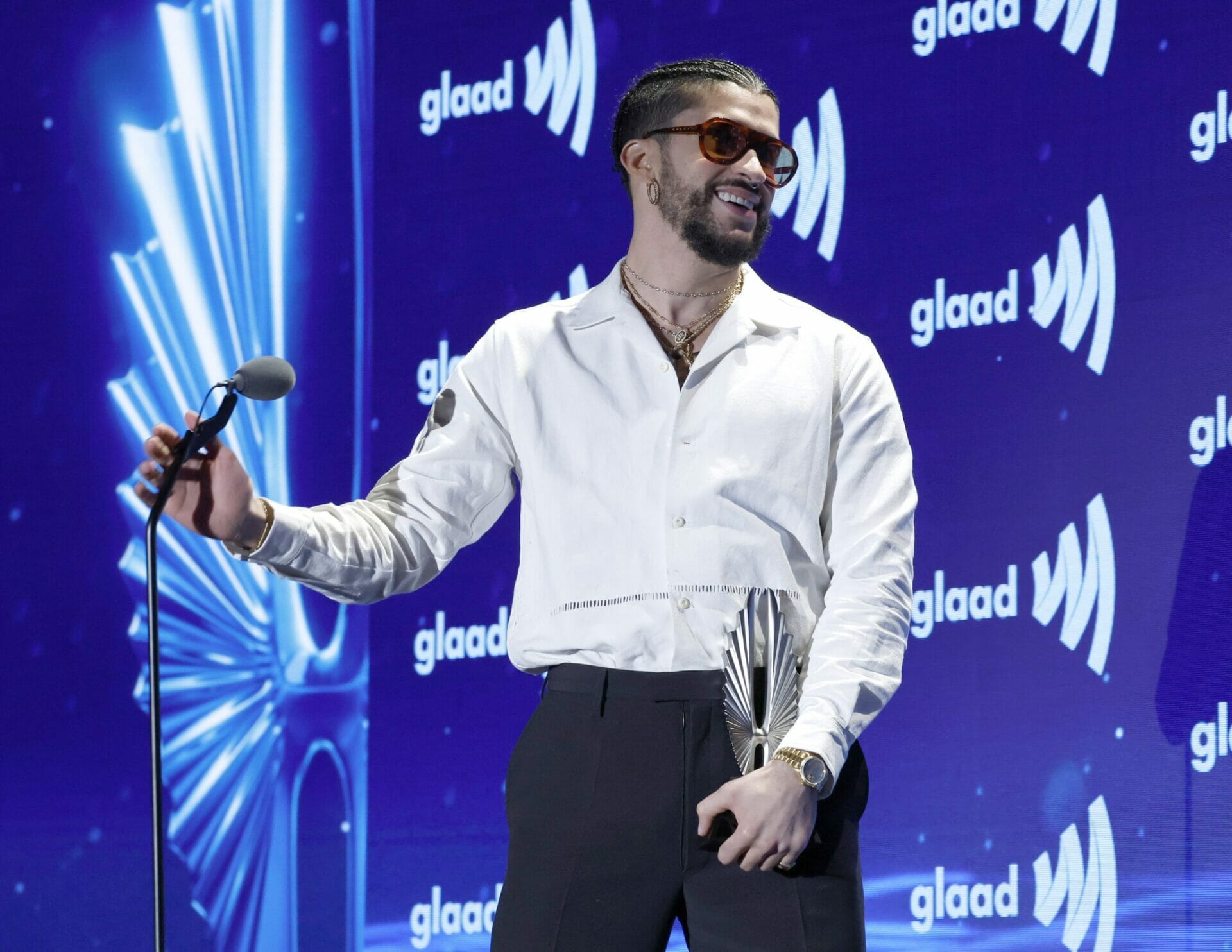 34th GLAAD Media Awards: Vanguard Award Recipient Bad Bunny Thanks ...