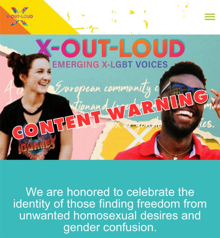 Harmful Conversion “Therapy” Proponents: X-OUT-LOUD (Project of Core Issues Trust) | GLAAD